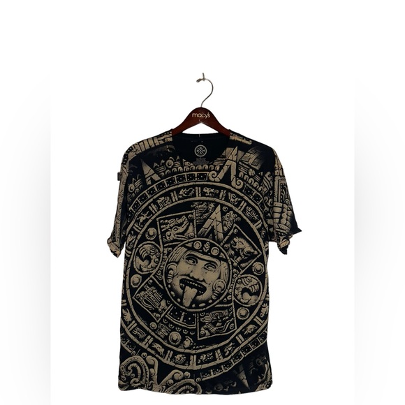 Dom | Shirts | Mayan Black Aztec Calendar Native Aop Tshirt ...